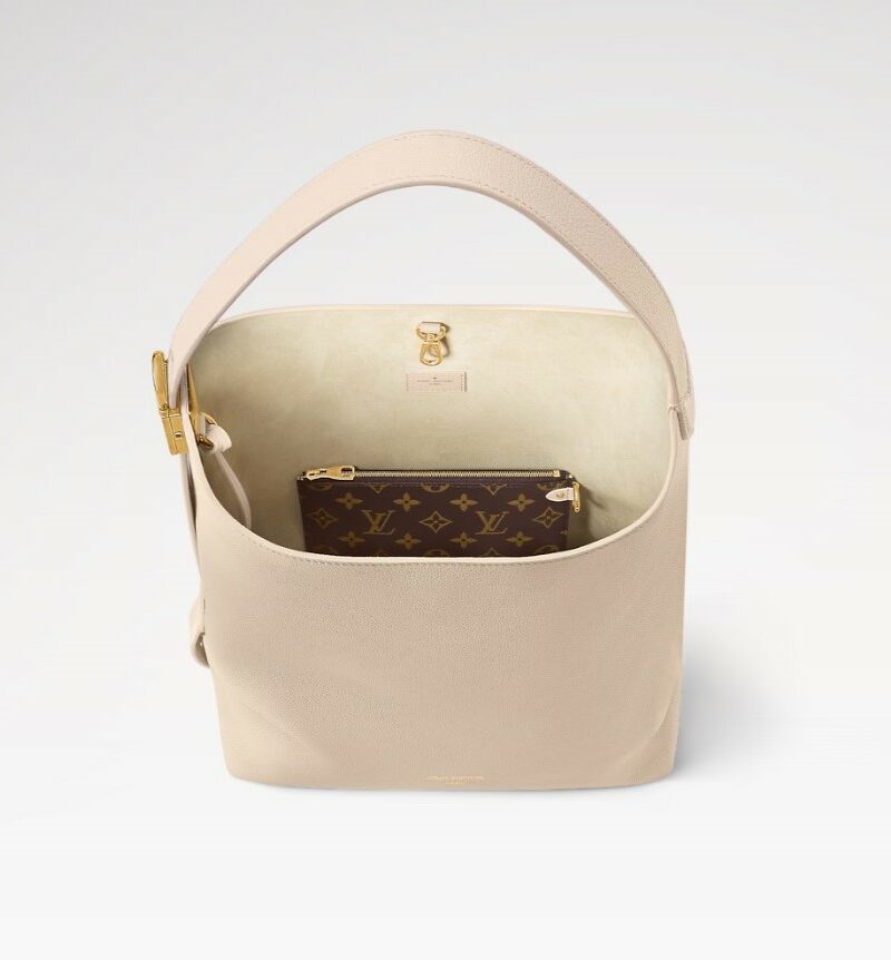 Louis Vuitton Low Key Hobo MM Beige For Women, 12.2in/31cm, M25022 - Crozus