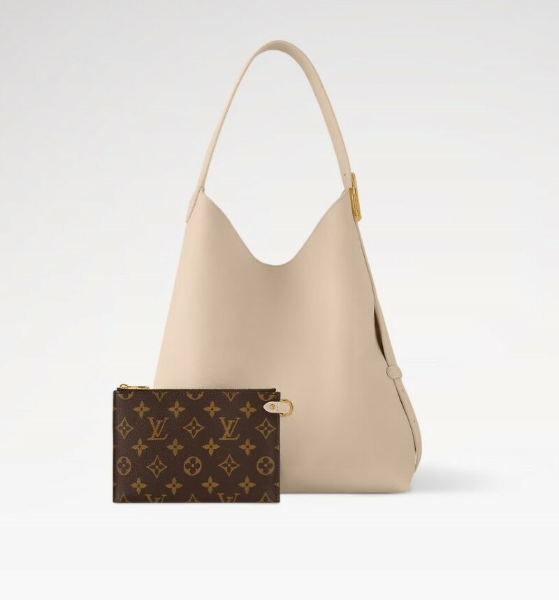 Louis Vuitton Low Key Hobo MM Beige For Women, 12.2in/31cm, M25022 - Crozus