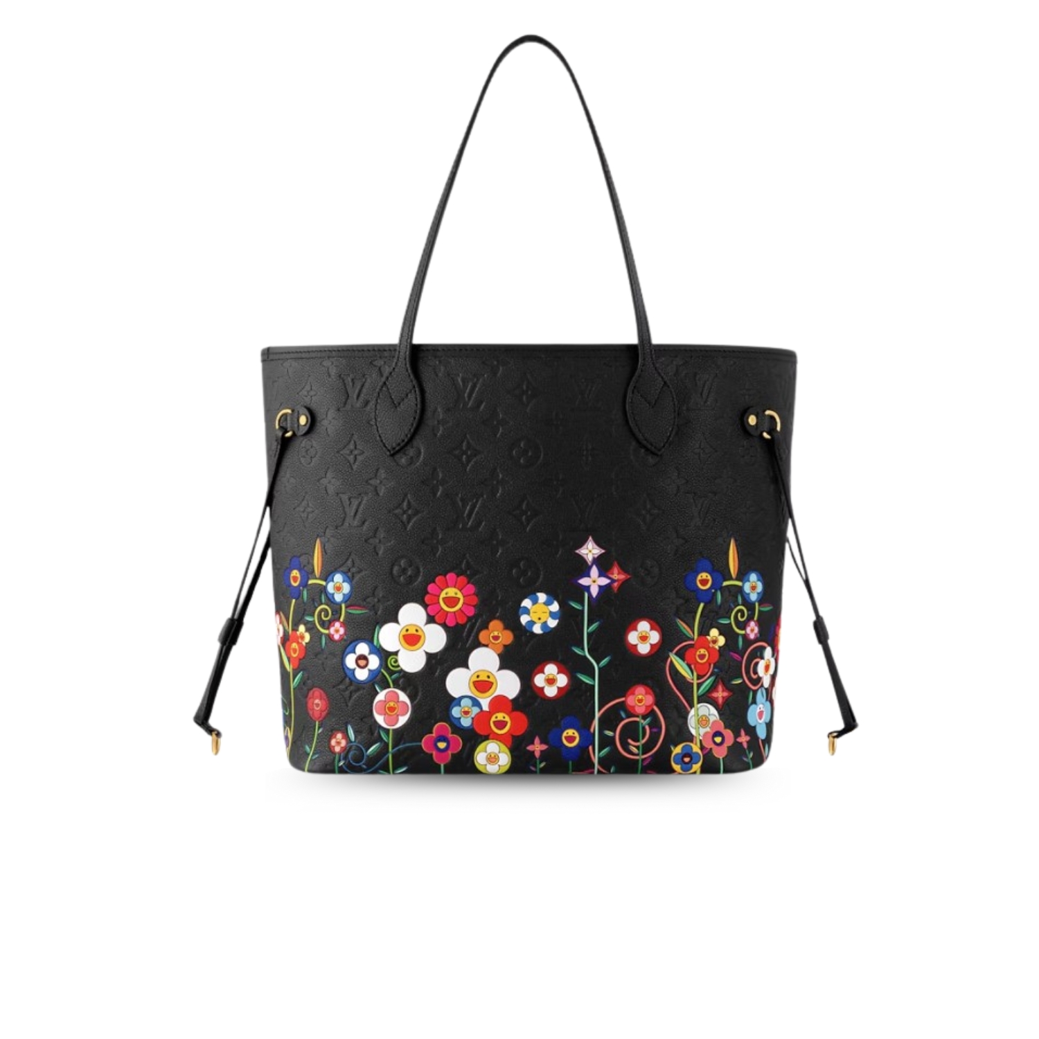 Louis Vuitton LV x TM Neverfull MM Handbag Black For Women 12.2in/31cm ...